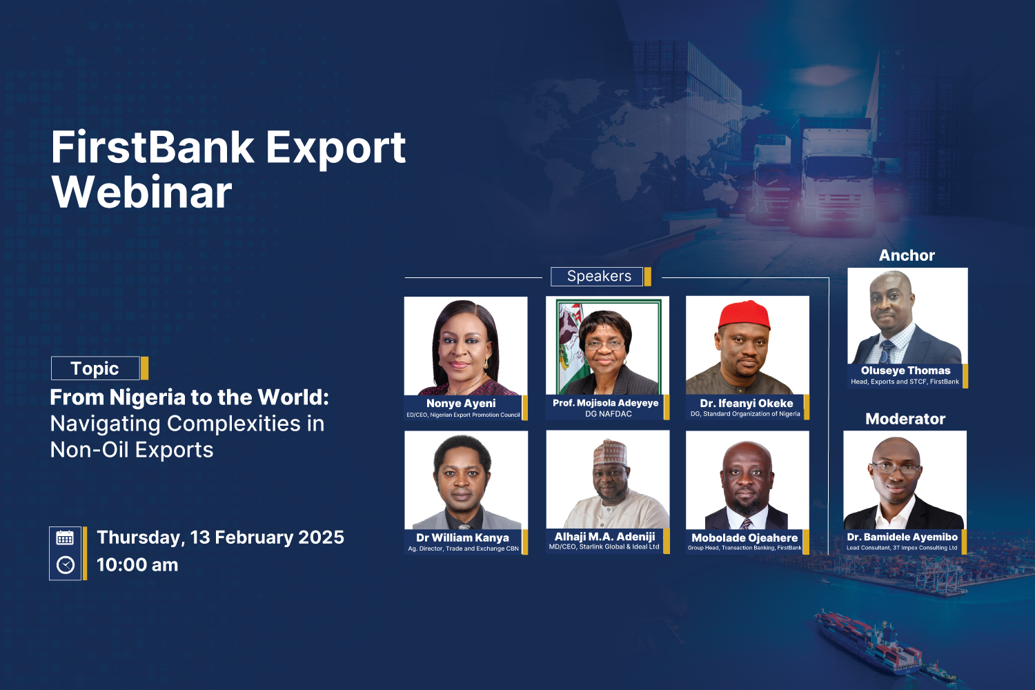 Export Webinar 2025 - First Bank of Nigeria